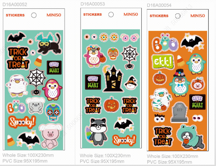Наклейки (3 разных дизайна)Mini Family Halloween Series